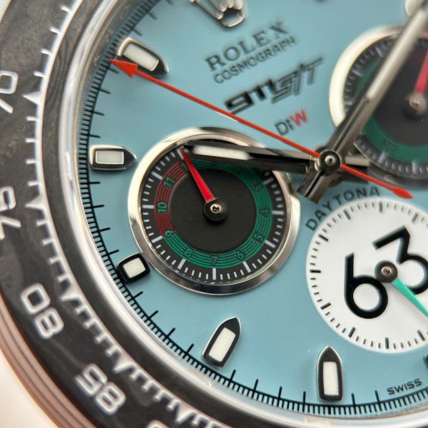 Rolex Daytona DiW Ferrari Tiffany Dial Replica Watches White Carbon ...